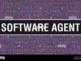 Software Agent With Abstract Technology Binary Code Background Digital