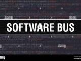 Software Bus With Digital Java Code Text Software Bus And Computer