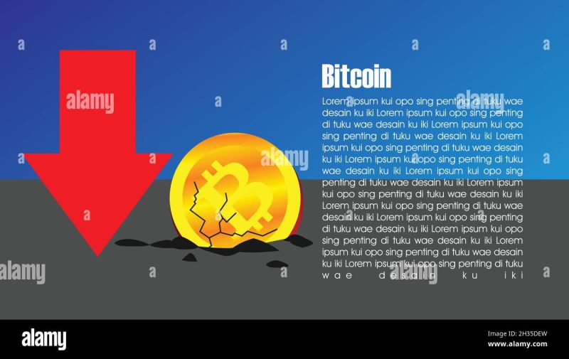 Premium Vector The Falling Of Bitcoin Vector Illustration Decrease Graph - Mobile Ocean Patterns for Desktop