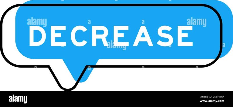 Blue Color Speech Banner With Word Decrease On White Background Stock - Best Ocean Illustrations in Full HD