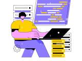 Big Data Programming Abstract Concept Vector Illustration Software