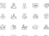 Programming Line Vector Icons And Signs Scripting Compiling