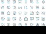 Programming Vector Line Icons Set Programming Coding Scripting