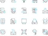 Programming Coding Vector Line Icons Set Programming Coding