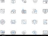 Programm Outline Icons Collection Program Programm Programming