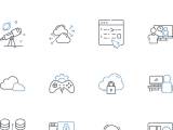 Program Software Line Icons Collection Application Computer Code