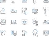 Programming Line Icons Collection Code Syntax Debugging Algorithm