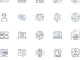 Programm Line Icons Collection Project System Application