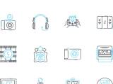 Web Development Agency Linear Icons Set Web Design Coding