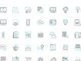 App Programming Linear Icons Set Programming Development Design