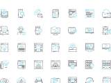 App Programming Linear Icons Set Programming Development Design