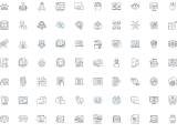 Programm Outline Icons Collection Program Programm Programming