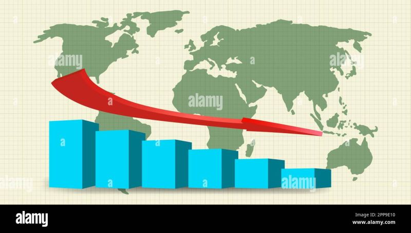 Global Crisis And Recession Concept Decrease And Downfall World - High Quality Gradient Texture - High Resolution