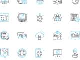 Programming Vector Line Icons Set Programming Coding Scripting