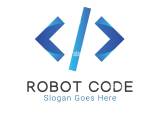 Robot Code Logo Design Ai Human Robot Logotype Computer Coding