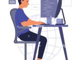Programmer Man Process Coding For Software Development Concept
