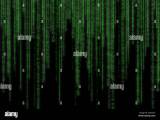 Abstract Green Technology Binary Background Binary Computer Cod
