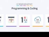 Programming And Coding Flat 5 Icon Pack Including Development Coding