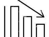 Financial Risk Icon Decrease Icon Vector Illustration Isolated On