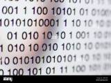 Binary Code On A Computer Screen Stock Photo Alamy