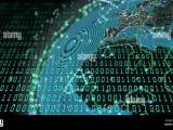 Binary Code And Digital Globe Data Processing Image Stock Photo Alamy