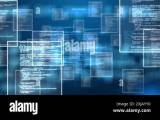 Programming Code And Data Processing Animation Over Blue Digital