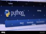 Python Programming Language Website Interface With Navigation Menu
