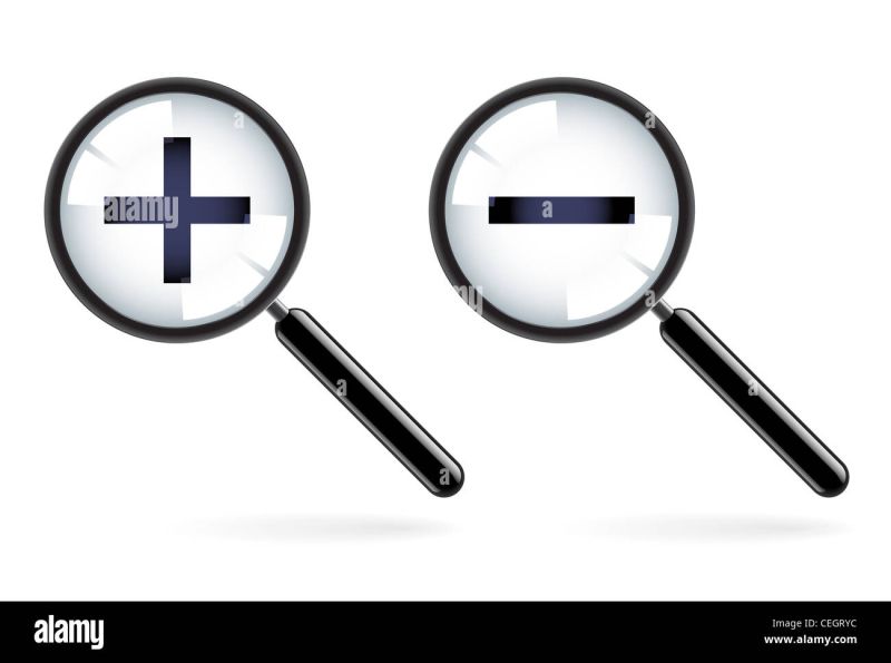 Magnifier Increase Decrease Design Flat Icons Stock Illustration - Landscape Pictures - Incredible Retina Collection