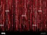 Red Binary Code Stock Photo Alamy