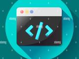 Coding Icon Vector Flat Program Code Icon App Stock Vector Image Art