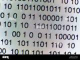 Binary Code On A Computer Screen Themes Of Binary Code Data Pattern
