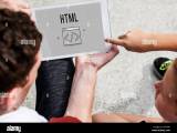 Programmer Coding Html Script Concept Stock Photo Alamy