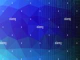 Binary Code Blue Polygonal Background Concept Binary Code Numbers