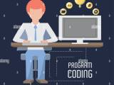 Web Developer Working On Computer Programming Coding Stock Vector Image