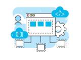 System Programming Technology With Website Code Stock Vector Image
