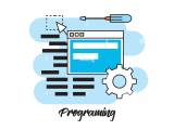 System Programming Technology With Website Code Stock Vector Image