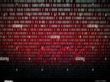 Red Binary Code On Computer Screen Red Binary Code Background For