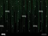 Abstract Green Technology Background Binary Computer Code Programming