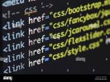 Real Html Code Developing Screen Programing Workflow Abstract