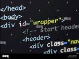 Real Html Code Developing Screen Programing Workflow Abstract