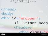 Real Html Code Developing Screen Programing Workflow Abstract