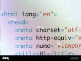 Real Html Code Developing Screen Programing Workflow Abstract
