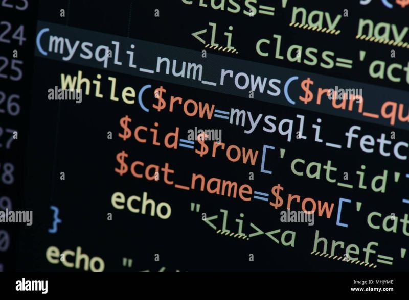 Programing Workflow Abstract Algorithm Concept Program Code Php Html - Classic Dark Art - Desktop