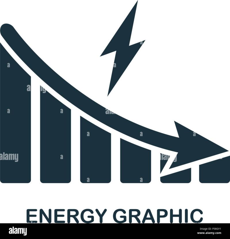 Energy Decrease Graphic Icon Monochrome Style Design From Diagram Icon - Best Gradient Images in Ultra HD