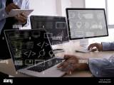 Man Work Coding Software Developer Programmer Is Coding On A Desktop