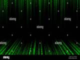 Digital Data Binary Code Technology Matrix Background Data Flood