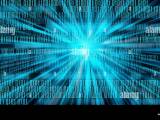 Digital Data Binary Code Technology Matrix Background Data Flood