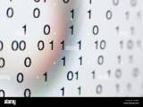 Binary Code On A Computer Screen Stock Photo Alamy