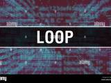 Loop With Digital Java Code Text Loop And Computer Software Coding