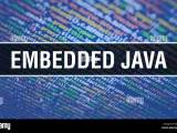 Embedded Java With Abstract Technology Binary Code Background Digital